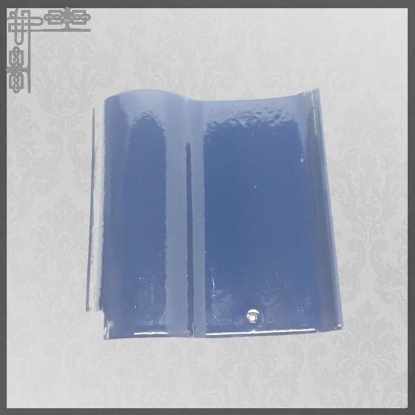Quality Glossy Black Ceramic Roof Tiles House 220mm Glazed Villa Chinese for sale