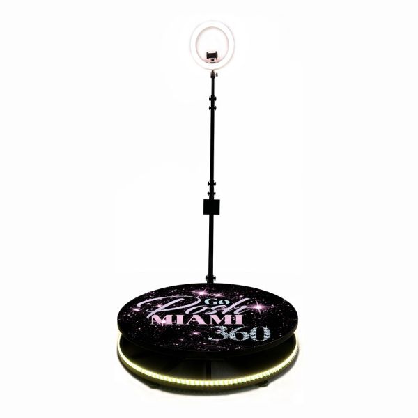 Quality Adjustable Automatic 360 Photo Booth Remote Control 68cm 80cm With Strip Lights for sale