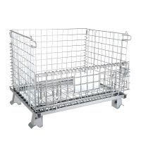 Quality Stackable Pallet Cage Foldable Wire Cage Steel Pallet Container Wire Mesh Pallet for sale