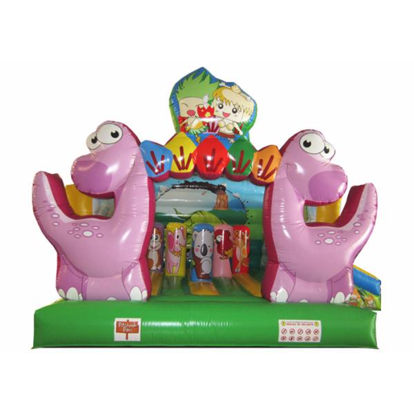 Quality Inflatable Dinosaur Baby Bouncy Castle , Quadruple Stitching Toddler Jumping for sale
