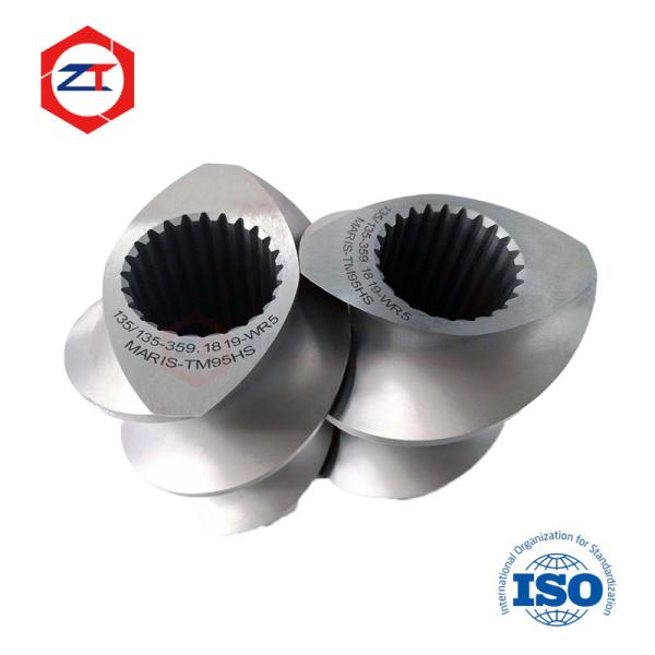 Quality Twin screw Extruder Elements ZSK Φ92mm Screw Segment Dual Alloy for Plastic for sale