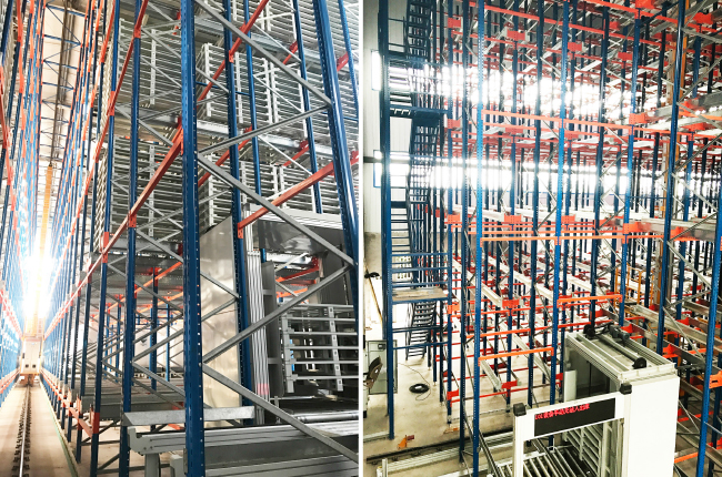 Two Way Radio Shuttle Racking and Stacker Crane Floor Supported SRM Storage And Retrieval Machine ASRS Automatic Storage And Retrieval System