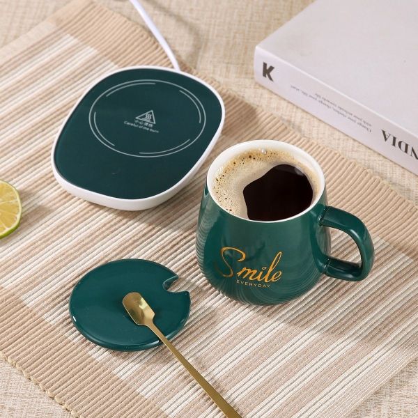 Quality Ceramics USB Charging Smart Heated Mug Customized Electric Thermostatic Heating for sale
