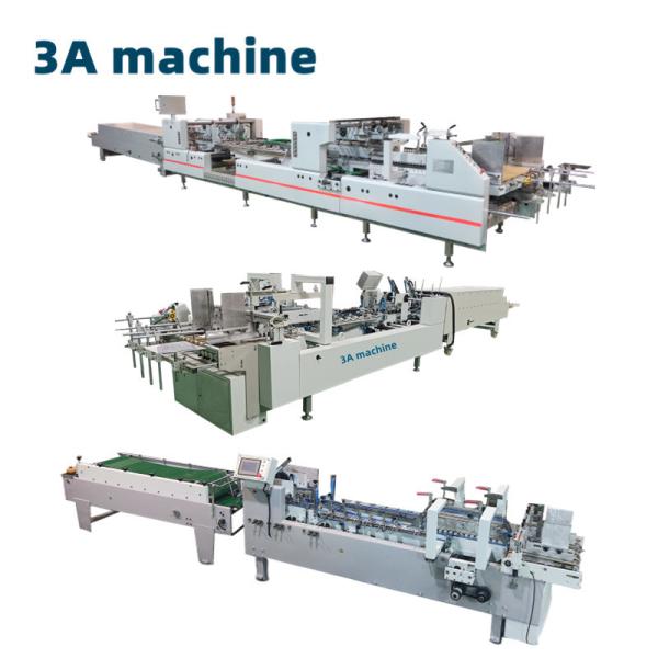 Quality PLC Controlled Folder Gluer Machine for Corrugated Carton Cardboard Box 200g-650g Paper for sale