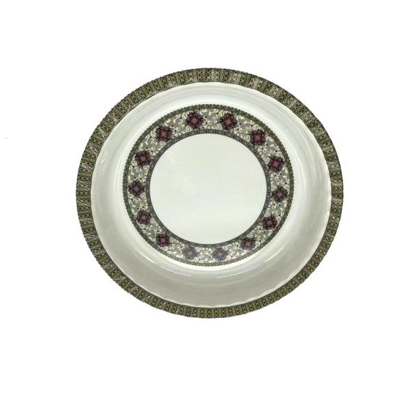 Quality Eco Friendly Unbreakable Melamine Dinner Plates Durable Melamine Soup Plate for sale