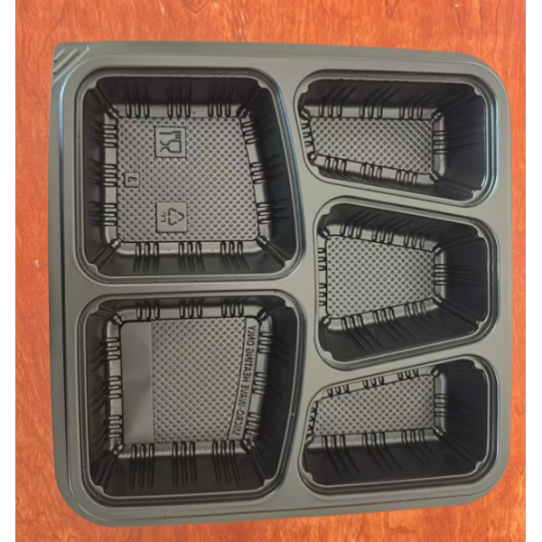 Quality PP food boxes, 5-grid PP disposable food boxes, 5-grid PP food boxes, 5-grid for sale