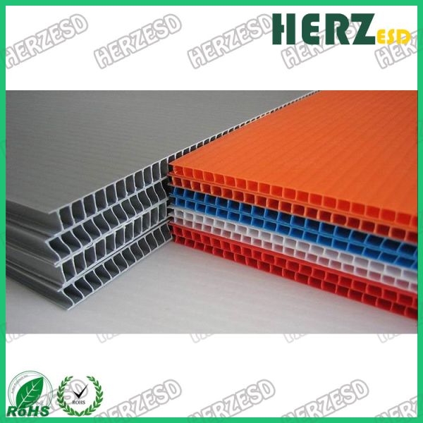 Quality Conductive Colorful ESD Storage Box / Recycled Polypropylene Corrugated Board for sale
