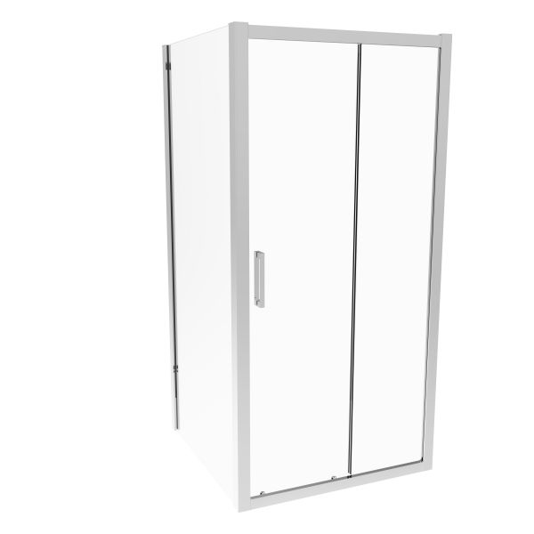 Quality Stainless Steel, Mirrorlight Color,  Double Sliding Door With Side Panel for sale