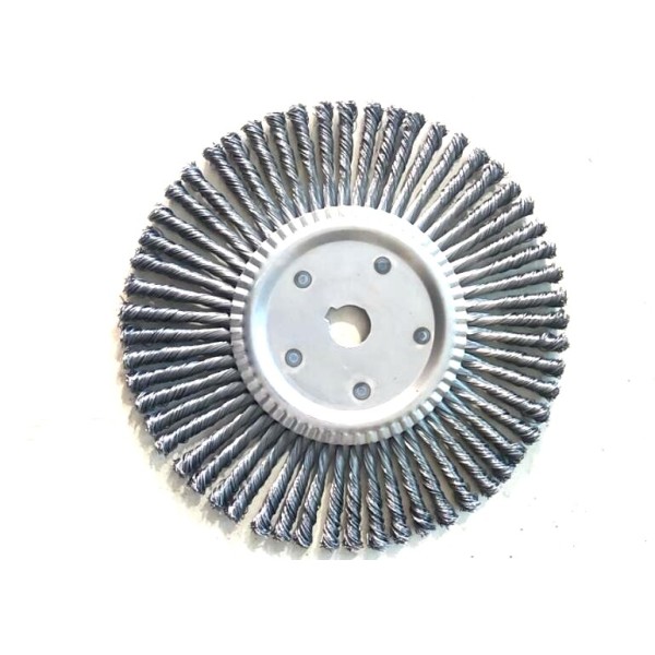Quality Industrial Supplier 80 Knot 350mm OD Steel Knotted Pipe End Deburring Brush for sale