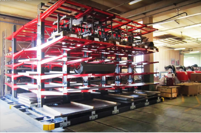 Electric Mobile Cantilever Racking System