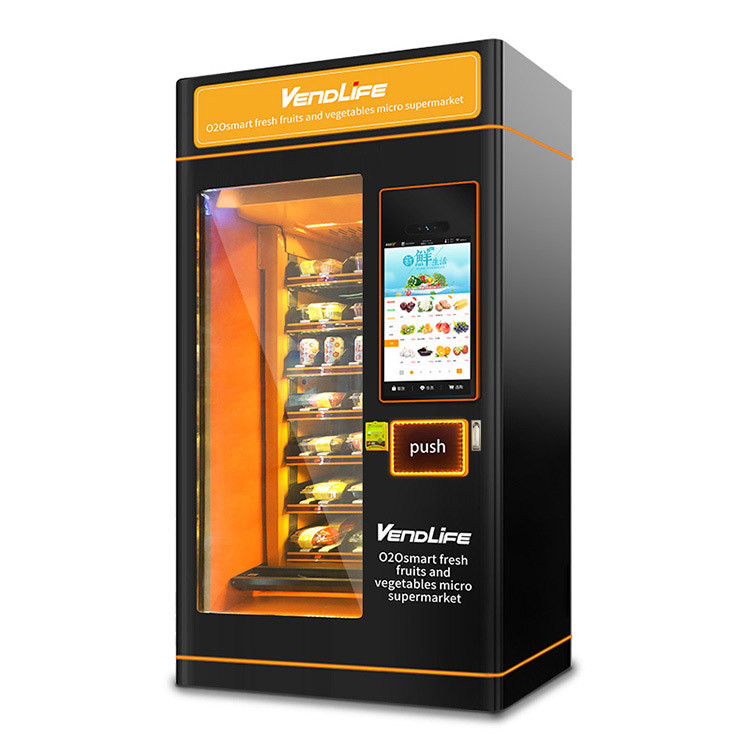 Quality Salad  Vegetable And Fruits Single Cabinents Fully Automatic Vending Machines Supplier With 2021 New Style For S for sale