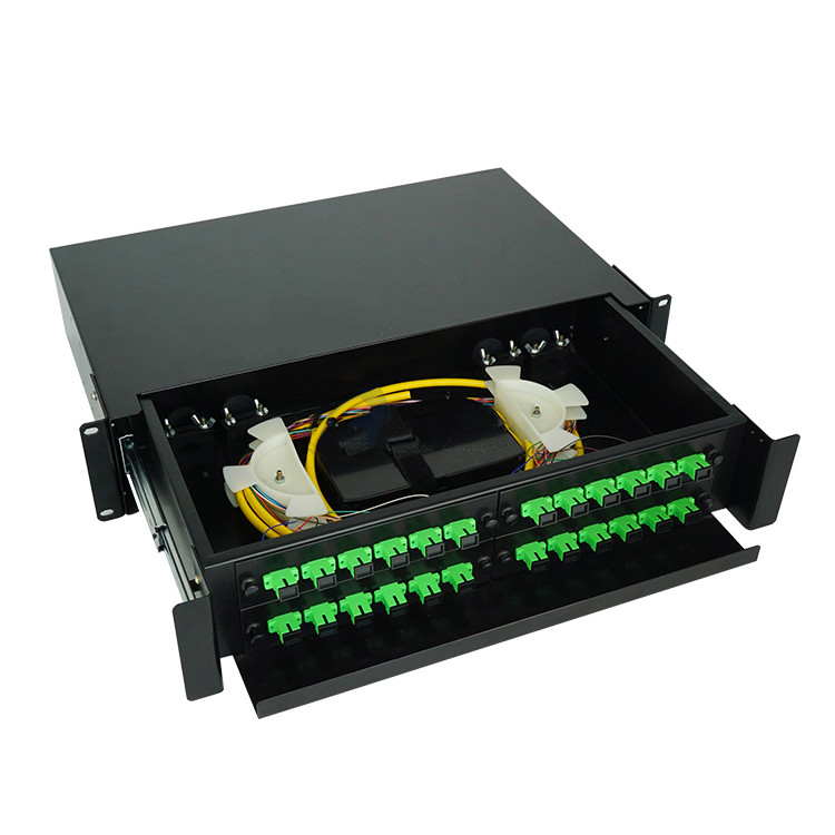 Quality ODF 24 Port Fiber Optic Patch Panel Enclosure Box 24 Core SC for sale