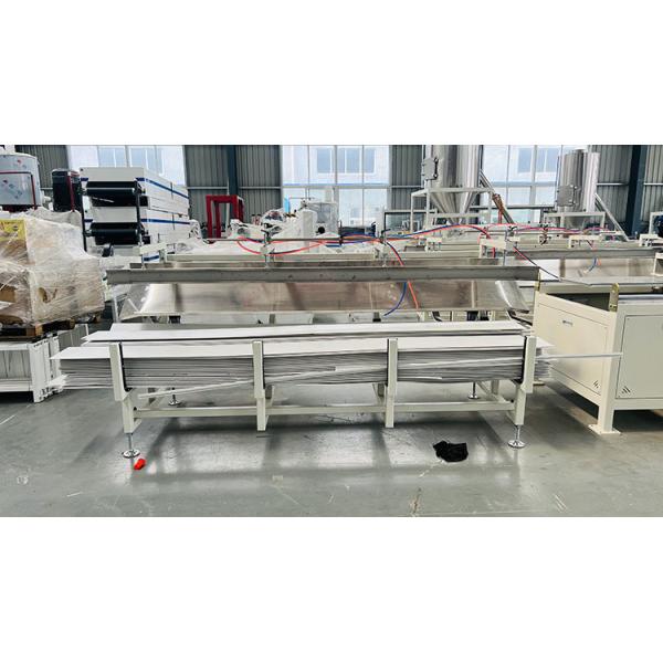 Quality 6000 KG Capacity 30kW Power WPC PVC Louver Panel Production Line for 380V 50HZ for sale