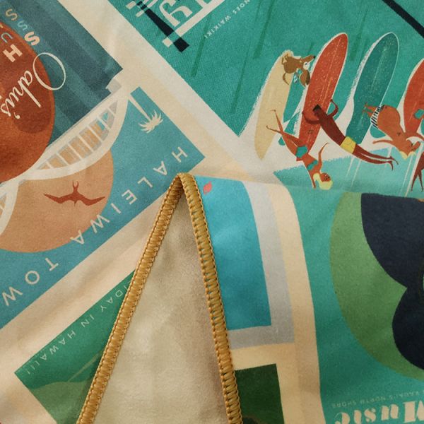 Quality Reinforced Stitching Printed Beach Towel With High Absorbency for sale