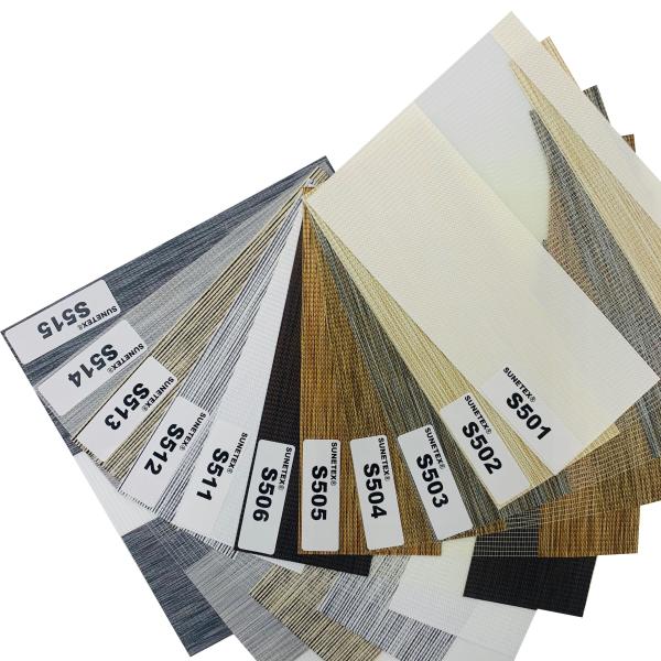 Quality Korea Style 100% Polyester Solid Color Zebra Blind Blackout Fabric For Window for sale