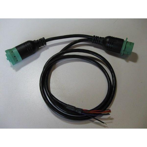 Quality Green Deutsch 9-Pin J1939 Male to J1939 Female and Open End Splitter Y Cable for sale