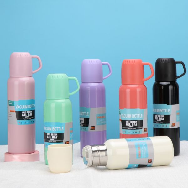 Quality Stainless Steel Vacuum Flask And Coffee Cup Set 500ml Vacuum Insulation Leak-Proof for sale