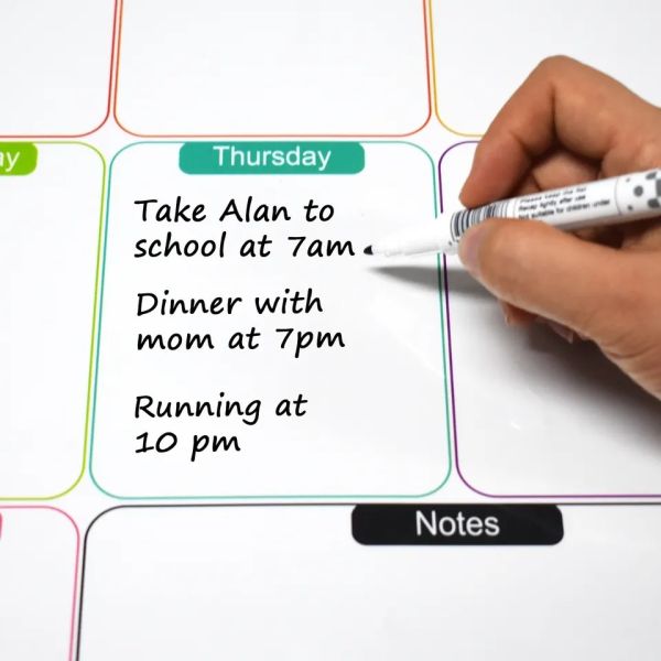 Quality Weekly Planner Dry Erase Calendar Board Refrigerator Silicone Removable For for sale