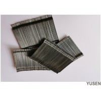 Quality 35mm Concrete Hooked End Glued Steel Fiber For Tunnel Dam Flooring Application for sale