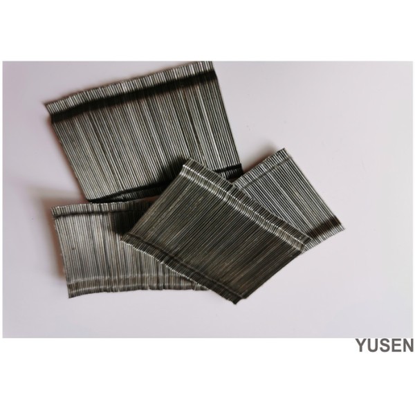 Quality 35mm Concrete Hooked End Glued Steel Fiber For Tunnel Dam Flooring Application for sale