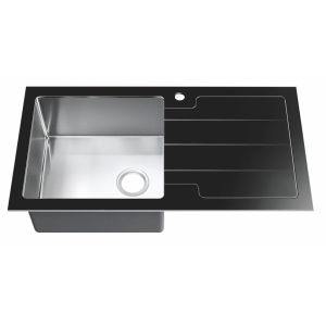 Quality Commercial Kitchen Stainless Steel Single Bowl Sink With Drainboard for sale