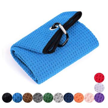 Quality Embroidered Logo Microfiber Waffle Golf Towel Accepet OEM ODM for sale