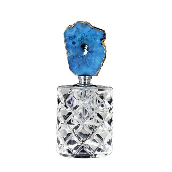 Quality 12ml Vintage Perfume Bottles Customized Etch Arabic Attar Crystal Essential Oil for sale