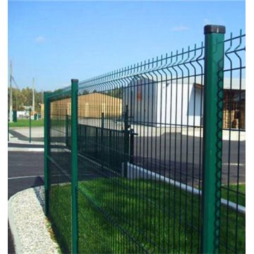 Quality 3D Curvy hot dipped PVC coated welded wire mesh fence triangle 3D fence for sale