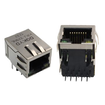 Quality 90 Degree shielded gigabit ethernet rj45 connector with magnetics cat6 rj45 plug for sale