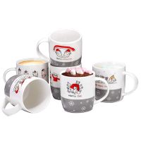 Quality 14 OZ Christmas Coffee Mug with Funny Santa Design Custom Cups Hot Chocolate for sale