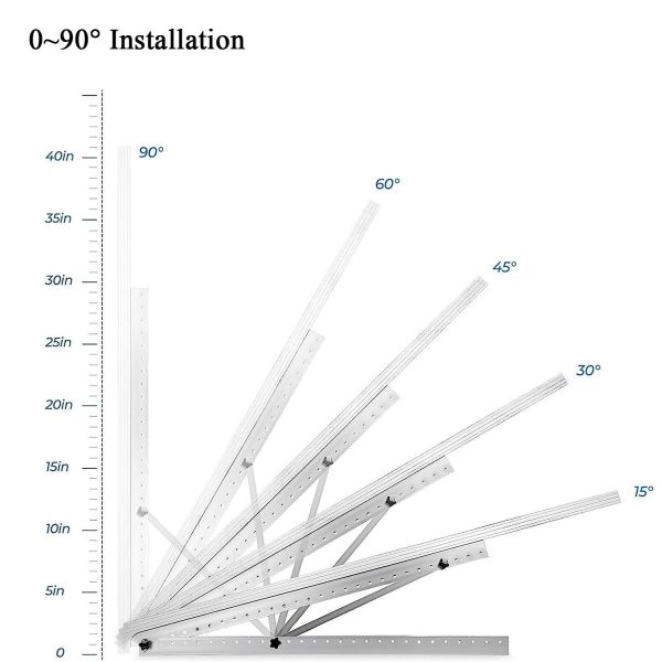 Quality Adjustable Tilt Angle Solar Panel Mounting Bracket Kit with AL6005-T5 Bracket for sale