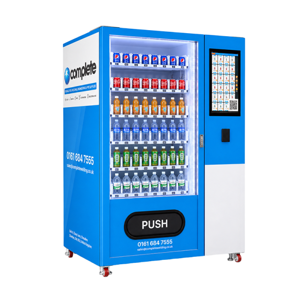 Quality Snack and Drink Vending Machine with Side Cabinet Locker Card Reader for Small for sale