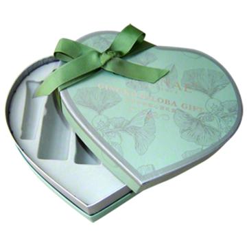 Heart Shape Beauty Gift Box Packaging Matte Finishi With Ribbion