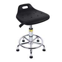 Quality SGS Adjustable Industrial Anti Static Lab Chair Pu Foam Rolling Saddle Stool for sale