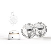 Quality 200g White Wearable Hands Free Breast Pump Double Breast Milk Electric Feeding for sale