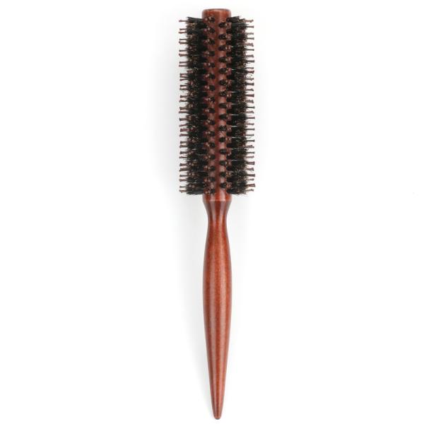 Quality Natural Styling Anti Static Round Hair Curling Combs Set Of 3 With Wooden Handle for sale