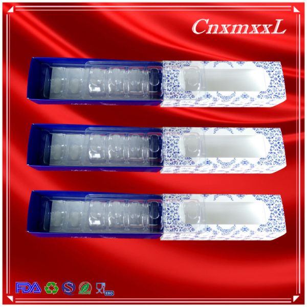 Quality macaron clamshell box macaron plastic container clear macaron blister box for sale