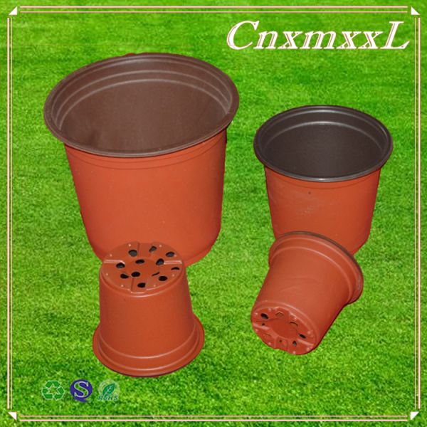 Quality Lightweight 1 Gallon Plastic Flower Pots 18.5cm For Leek Seedling for sale