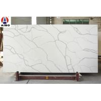 Quality White Grey Vein Quartz Countertop Slabs 18mm 20mm 30mm Calacatta for sale