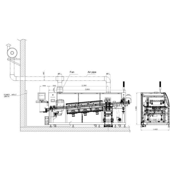 Quality 450mm Conveyor SMT Reflow Soldering Oven 1920kg RF-450XL for sale