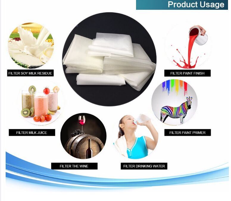 Micron Nylon Mesh Bags with Drawstring for Tea Coffee Nut Milk Filter