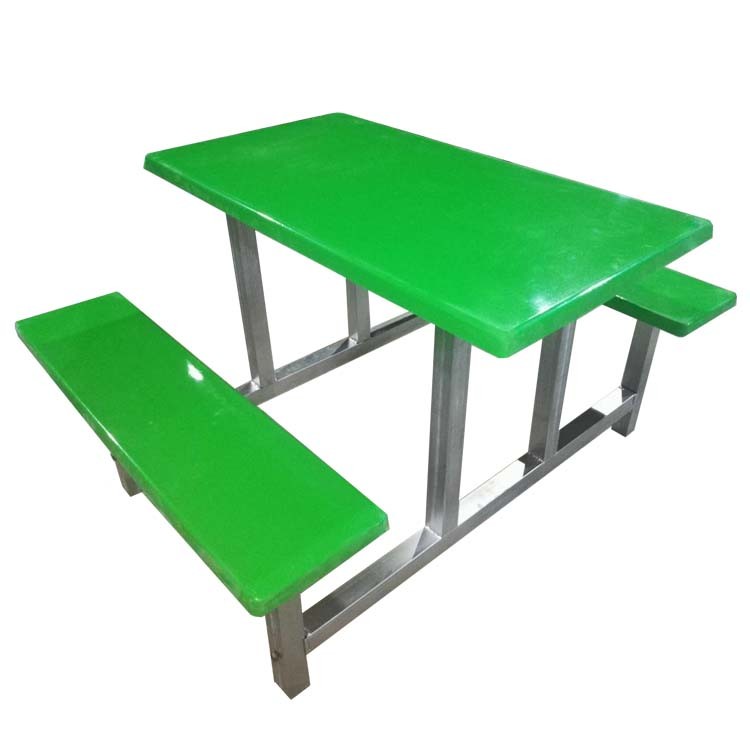 Quality Rectangular School Canteen 4 Seater Table And Chair Set for sale
