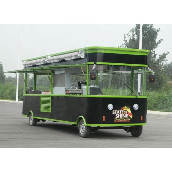 Quality 220V/380V Mobile Used Food Trucks Usa with 2022 6M Unique Mirror Stainless Steel Design for sale
