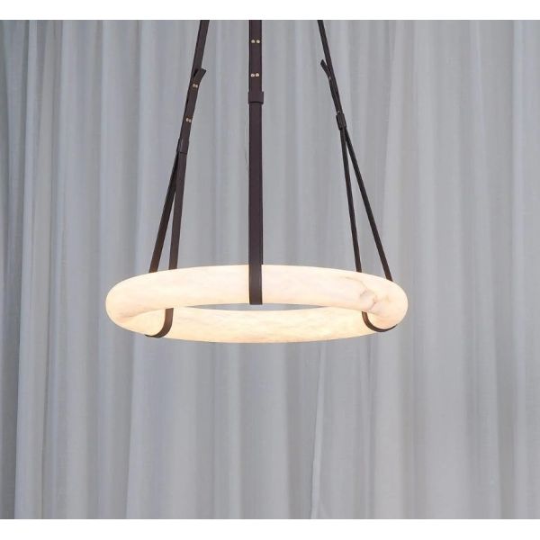 Quality 100V - 277V Round Ring Chandelier 30W Alabaster Round Chandelier for sale