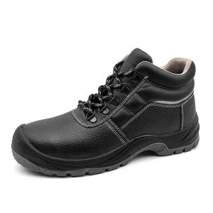 Quality Black Genuine Leather Boots Anti Puncture Work Shoes Mining for sale