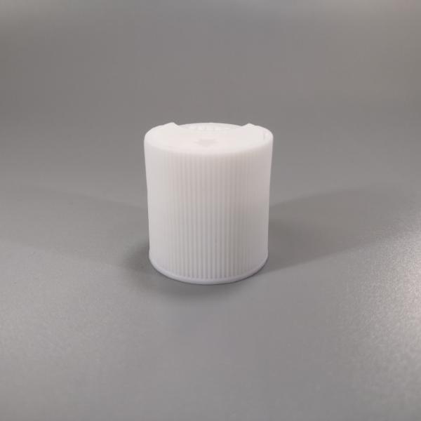 Quality Ribbed Closure 20mm White Disc Top Cap For Liquid Soap Bottle for sale