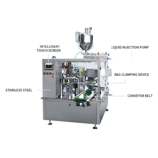 Quality POD Fruit Juice Automatic Rotary Packing Machine POD Premade Pouch Fill And Seal for sale