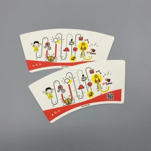 Quality Customizable Paper Cup Fan made from food grade wood pulp paper and PE coating for sale