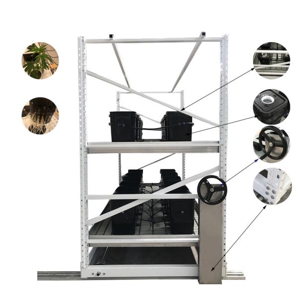 Quality Multi Tier Hydroponic Marijuana Indoor Growing Rack 3FTX6FT Hydroponic Rolling for sale
