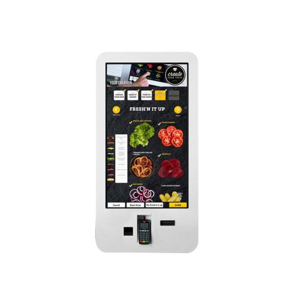 Quality Food Ordering Self Service Kiosk , Touch Screen Display Kiosk With Pos System / for sale